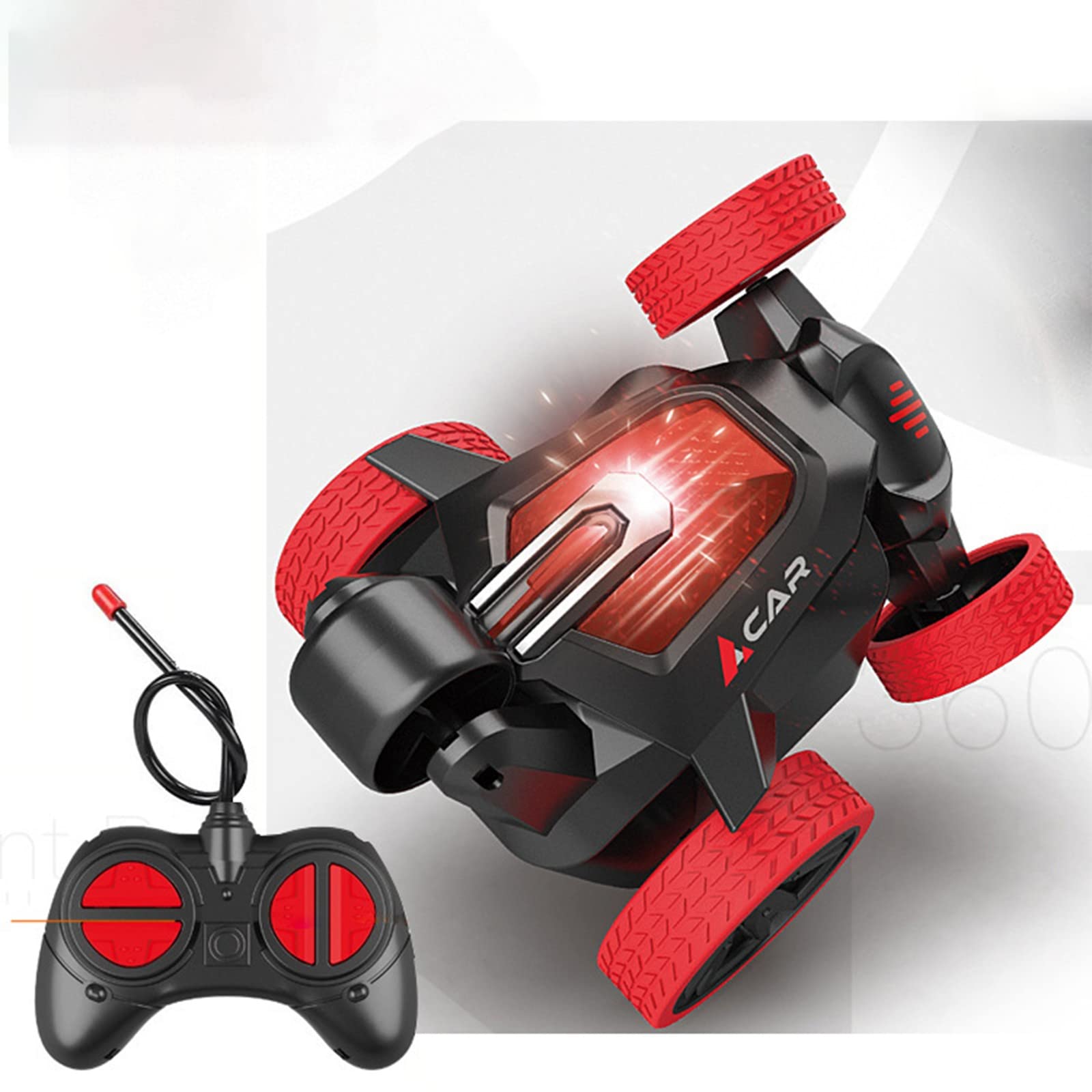 Cagogo Remote Control Car Lying Down Walking 360 Degree Dump Car Lights Music Stunt Roll Children Boy Girl Toy Car