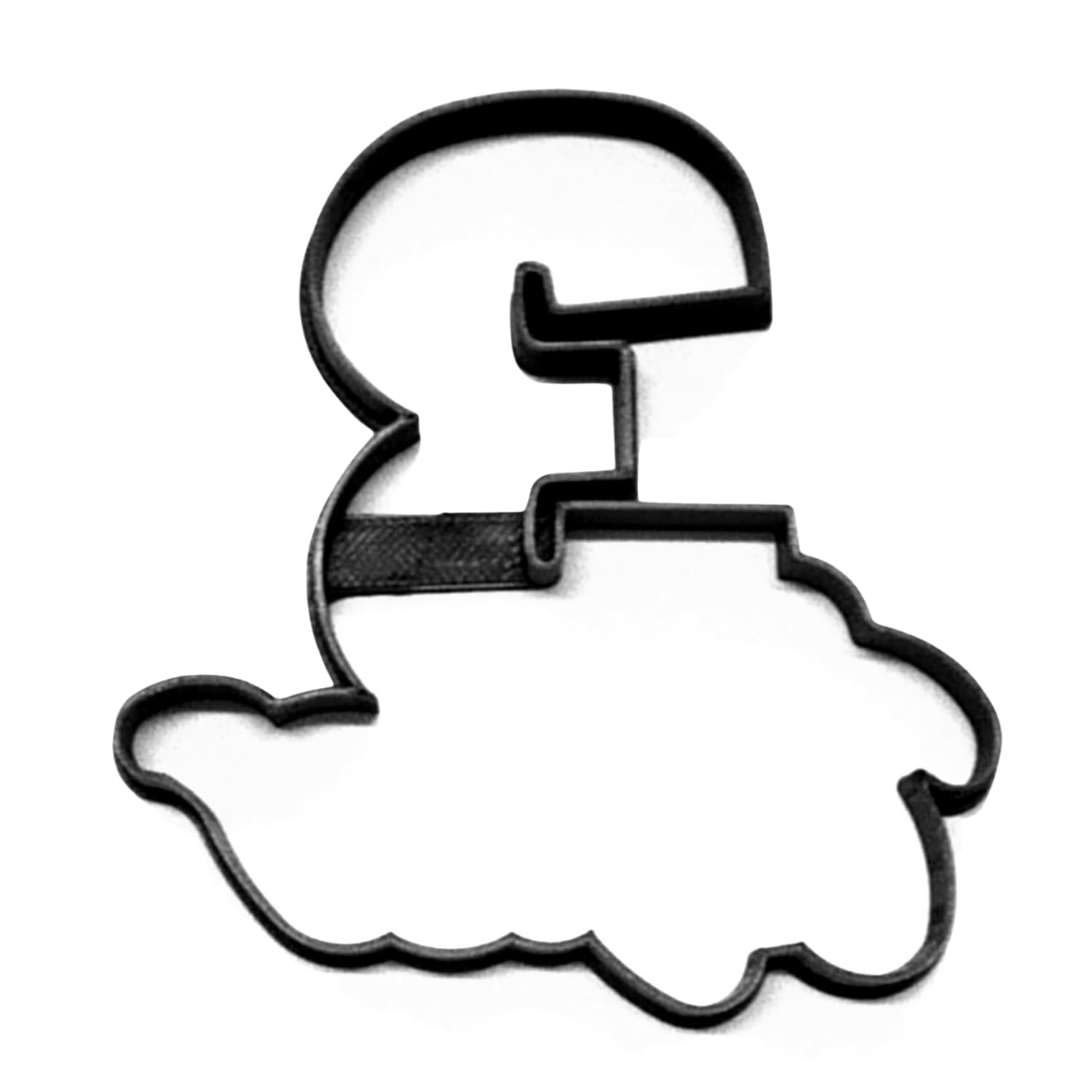 FANCY NUMBER THREE 3 WITH WORD OUTLINE BIRTHDAY ANNIVERSARY COOKIE CUTTER MADE IN USA PR3003
