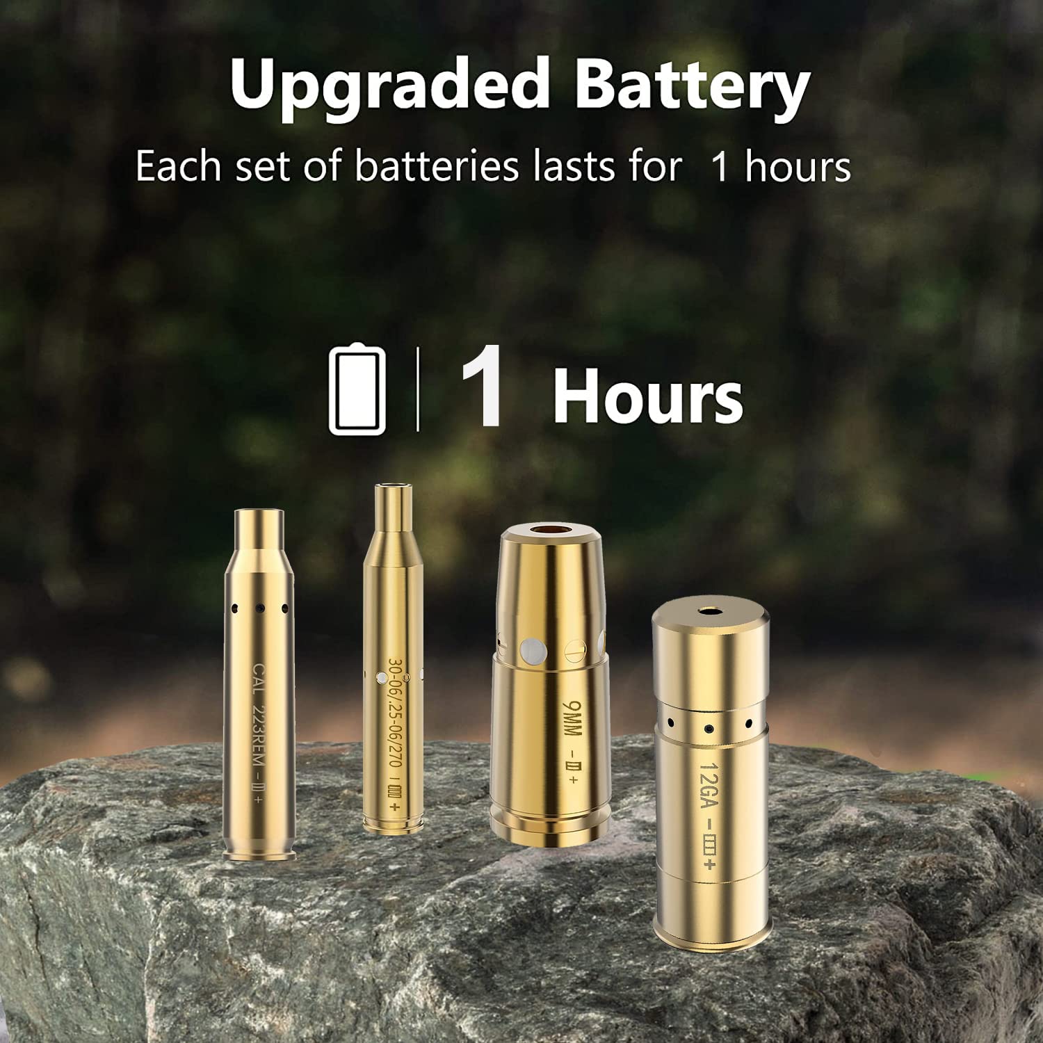 Bore Sight 9mm Bore Sight Red Laser Boresighter Zeroing Boresighter Red Dot Bore Sighter with 3 Sets of Batteries