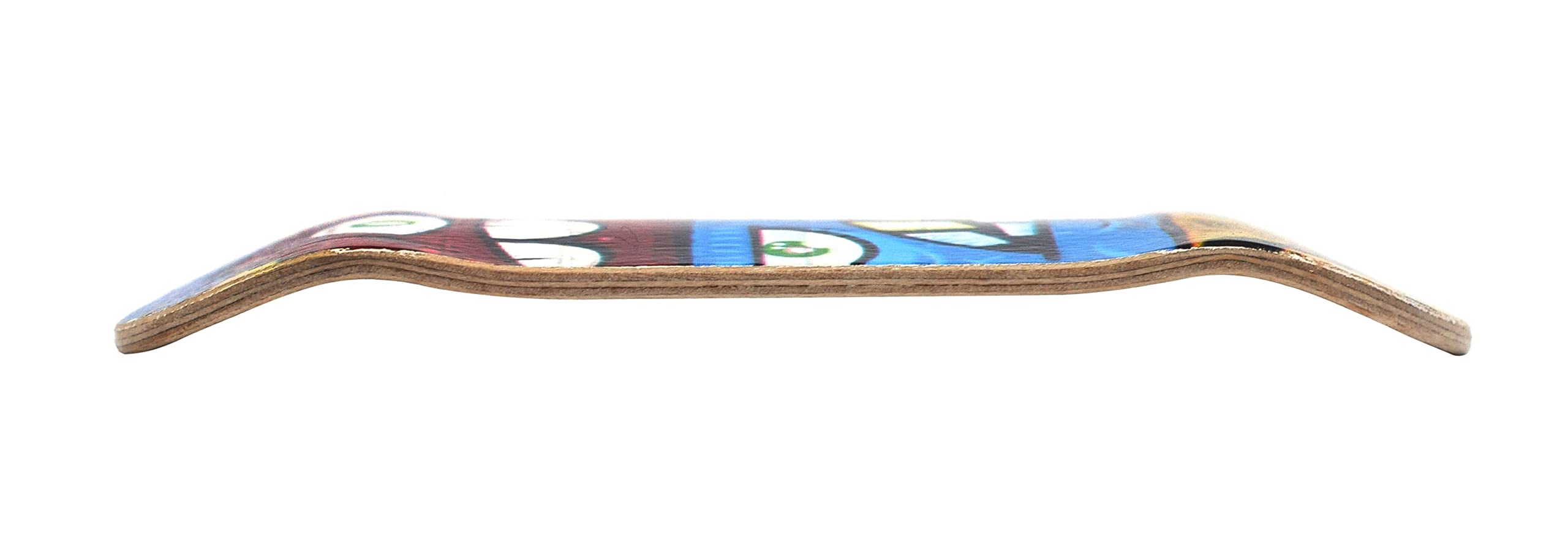 Premium Fingerboard Graphic Deck, Stack 'Em Monsters - 34mm x 97mm - Heat Transfer Graphics, Pro Shape & Size - Pre-Drilled Holes - Includes Prolific Foam Tape - Teak Tuning