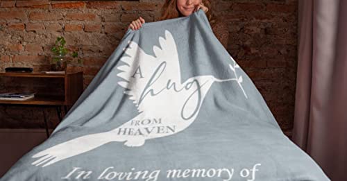 Personalized Memorial Blanket Custom Throw Blanket In Loving Memory of Mom Dad Sorry for Loss Sympathy gift Remembrance Gift Bereavement Gift (Minky, 30x40 inches)