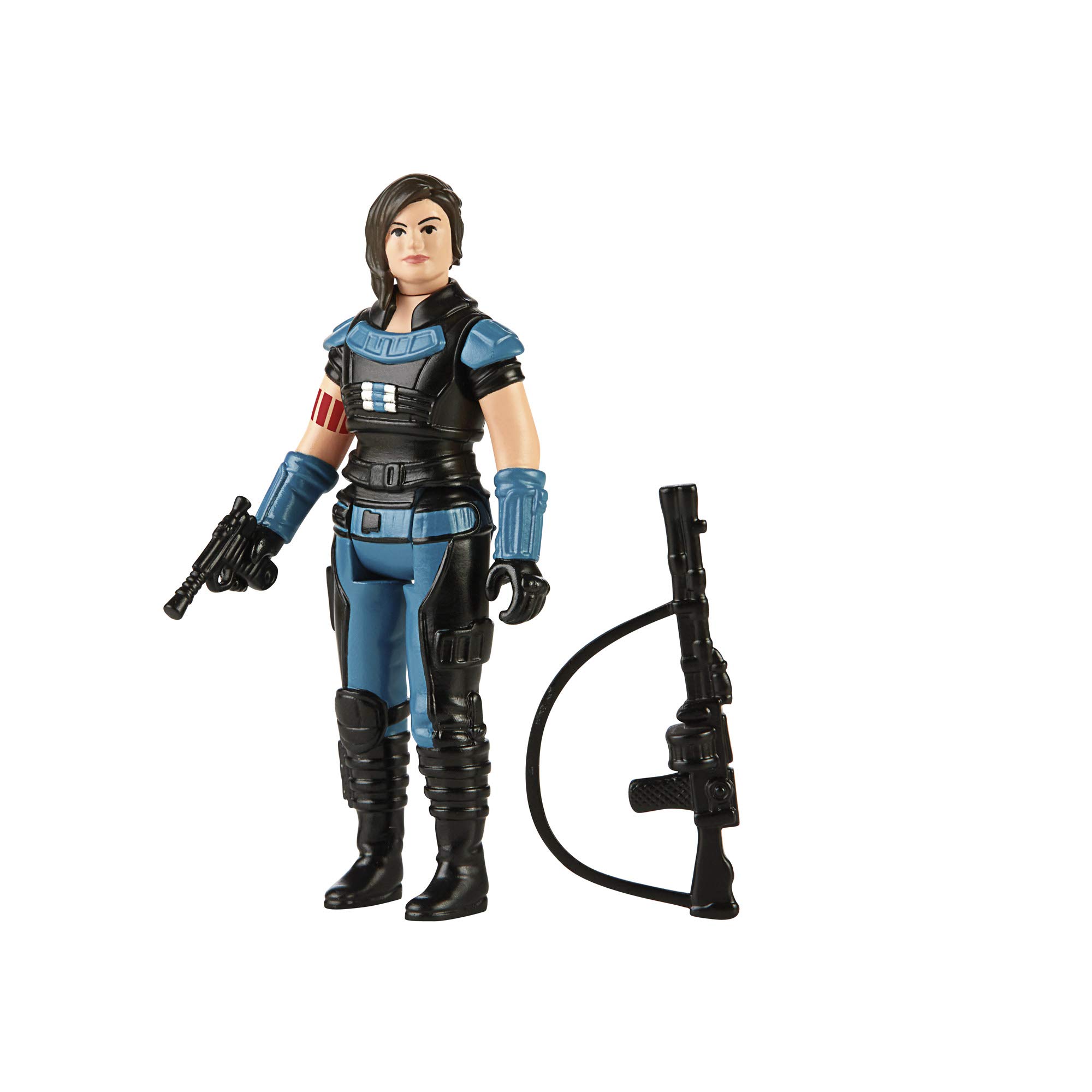 STAR WARS Retro Collection Cara Dune Toy 3.75-Inch-Scale The Mandalorian Action Figure with Accessories, Toys for Kids Ages 4 and Up, Blue
