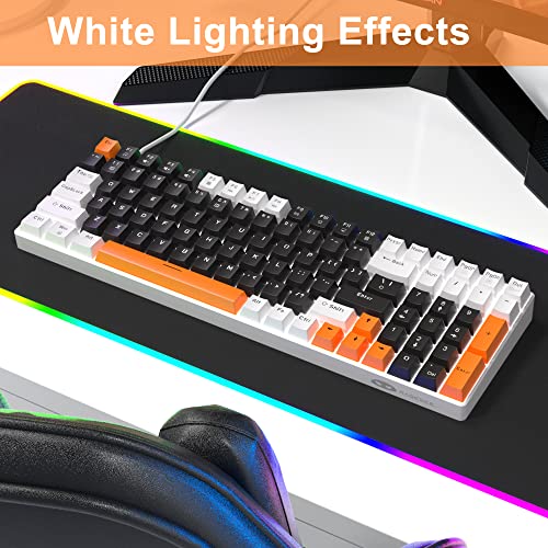Camiysn 60 Percent Gaming Mechanical Keyboard,Compact 68 Keys Anti-ghosting with Blue Switch with Detachable Type-C Keyboard for PC Gamer Windows Laptop Mac/Xbox(Blue Switch, Black & Gray)