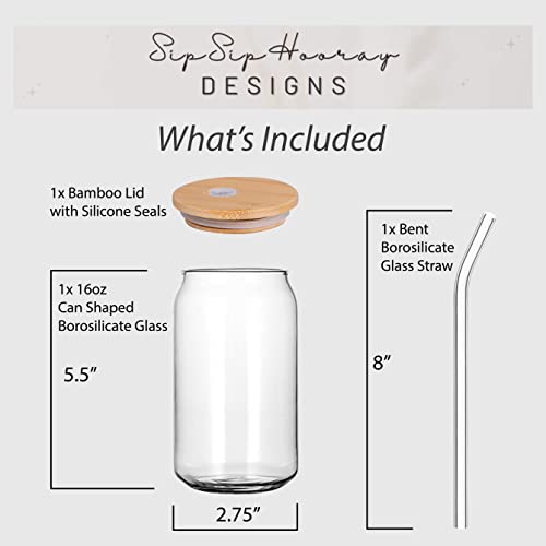 Personalized Name Glass Cup with Birth Flower, Custom Ice Coffee Bridesmaid Gift for Her, Friend, Birthday, Bachelorette Party, Customized Aesthetic Boho Floral Beer Can Tumbler Bamboo Lid Straw