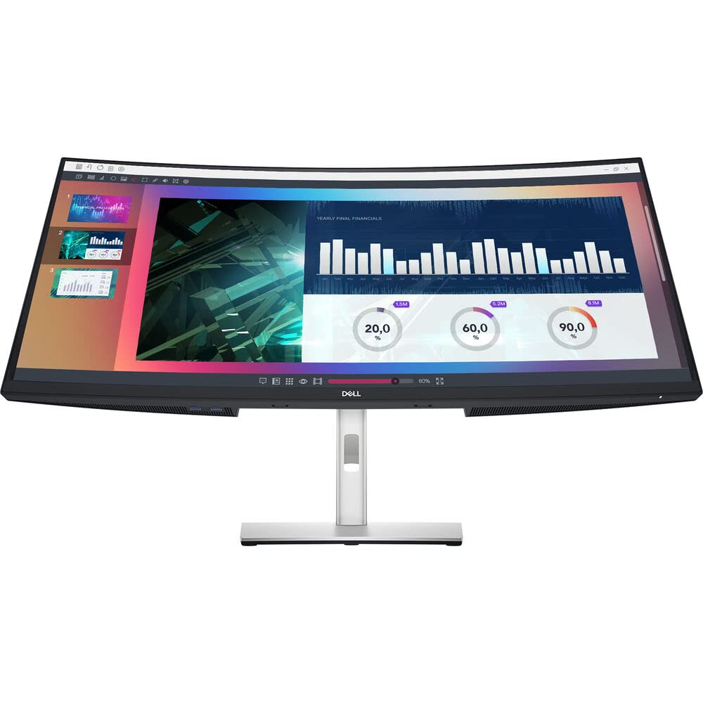 Dell 2 x P3421W 34.14" 21:9 Curved USB Type-C WQHD IPS Monitor (P3421W) + Cleaning Kit