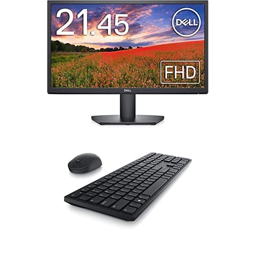 Dell 2 x SE2222H Monitor - 21.45-inch FHD (1920 x 1080) Display / 1 Pro KM5221W Keyboard & Mouse