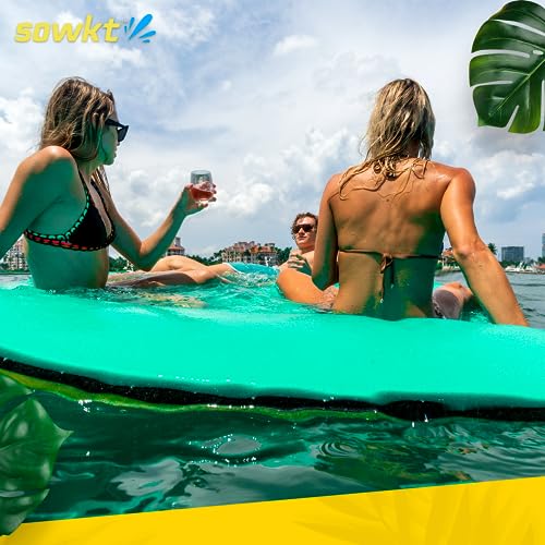 SOWKT Lily Pad Floating Mat (18 x 6 ft) - Premium Floating Water Mat for The Lake and Boating - Giant Floating Water Pad for Lakes | Lilly Pad Floating Water Dock