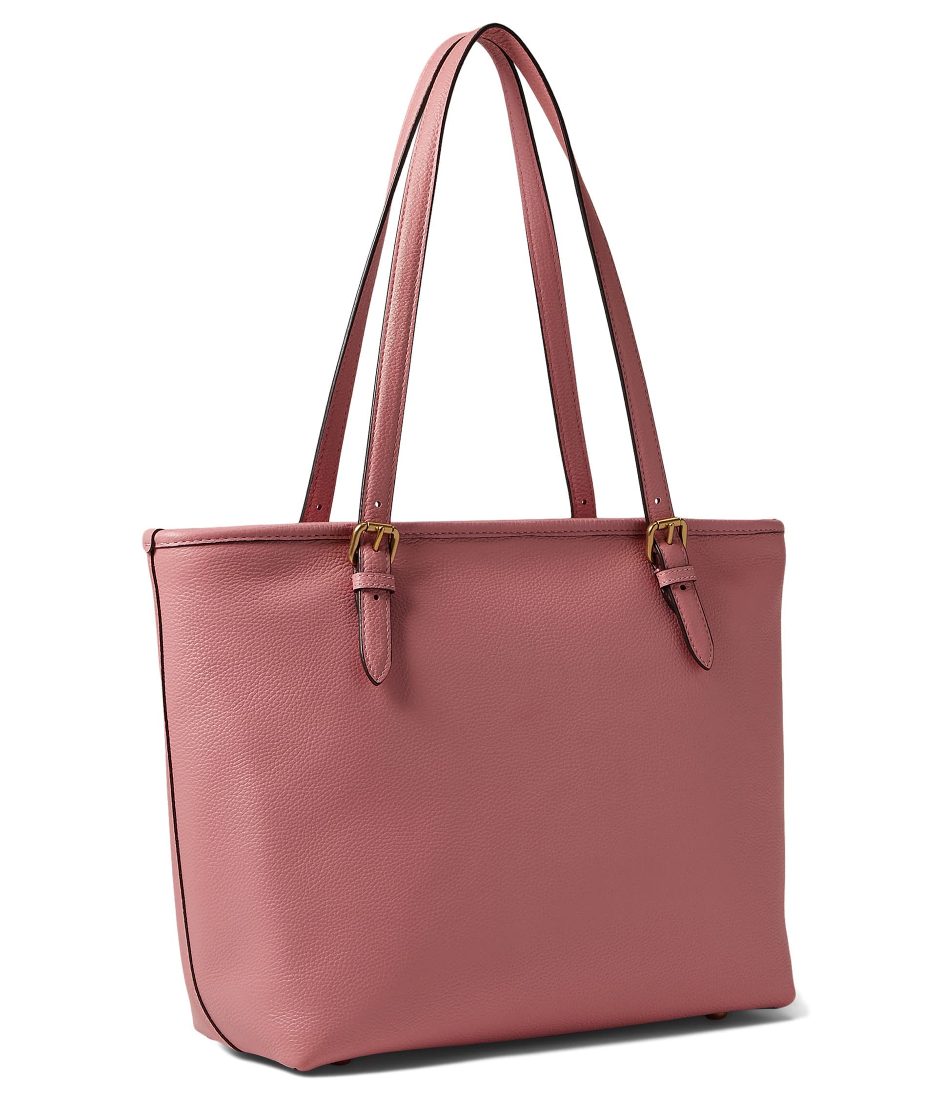 Coach Polished Pebble Leather Taylor Tote Dove Grey One Size