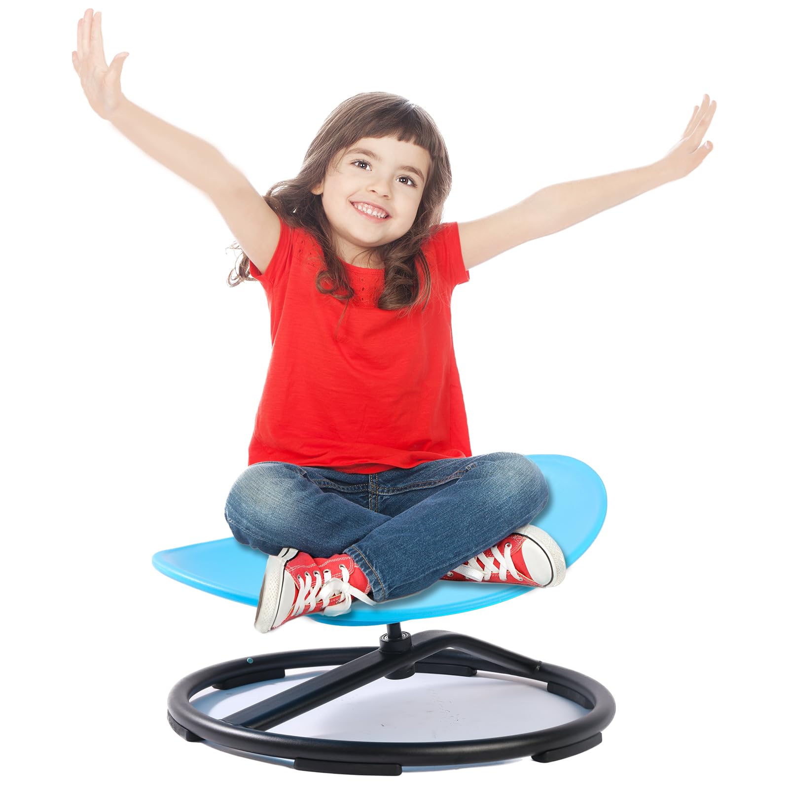 Fanboxk Kids Sensory Swivel Chair,Autism Sensory Spinning Chair for Kids,Sensory Spinning Toy Chair,Kids Coordination Sensory Swivel Products for Ages 3 Years and UP,Training Body Coordination(Blue)