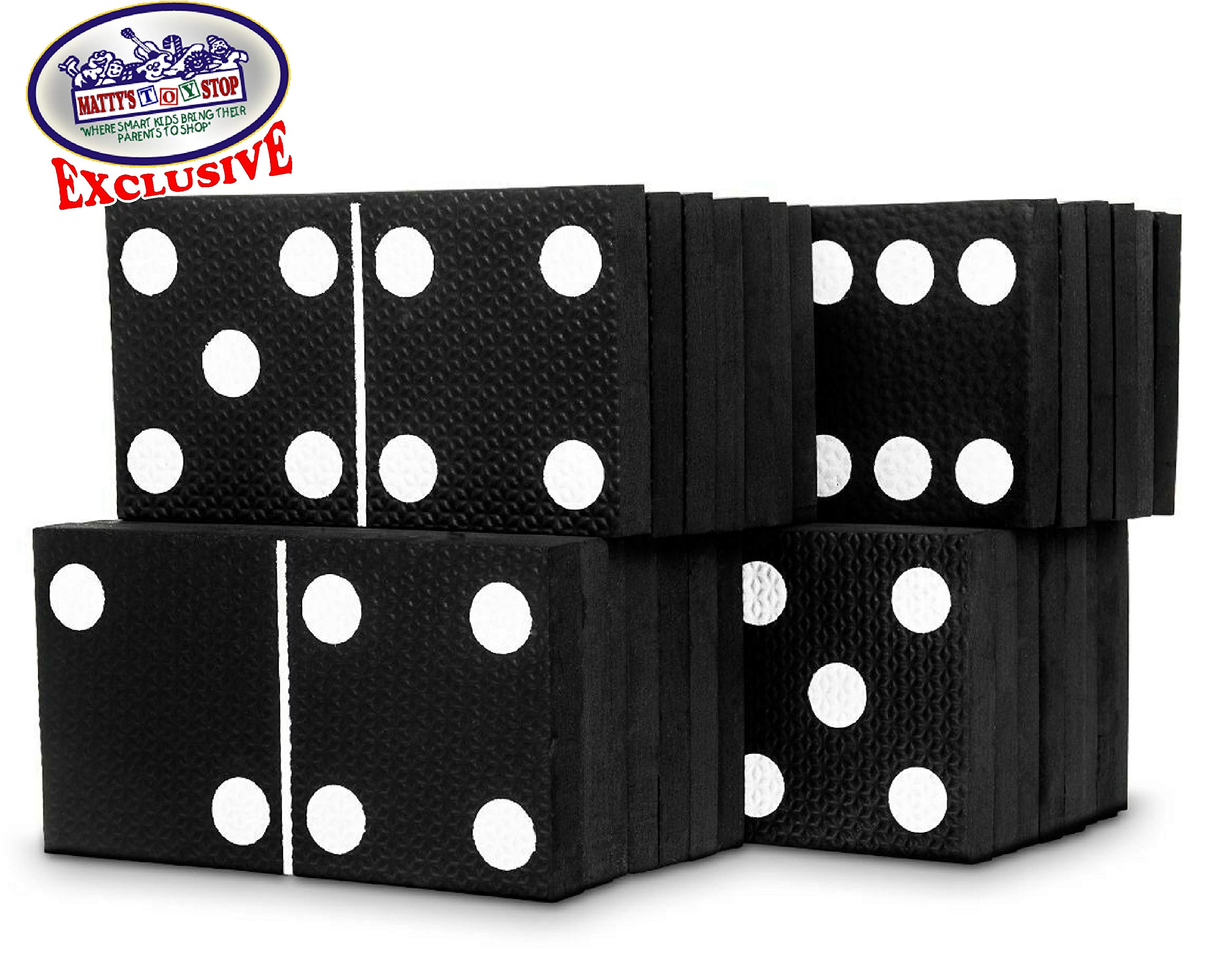 Mɑtty's Toy Stop Deluxe Giant 7" EVA Foam Dominoes Double Six, 28 Piece Set