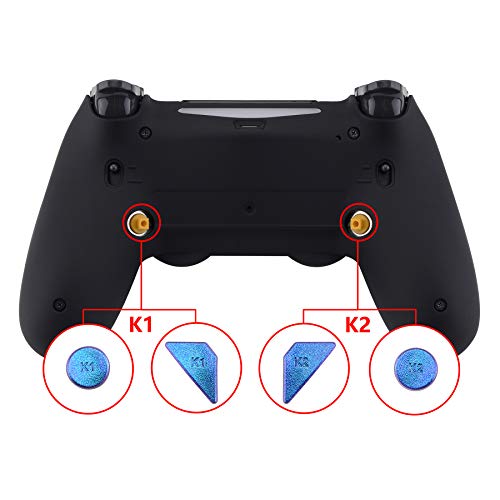 Chameleon Purple Blue Glossy Replacement Redesigned Back Buttons K1 K2 Paddles for PS4 eXtremeRate Controller Dawn 2.0 Remap Kit