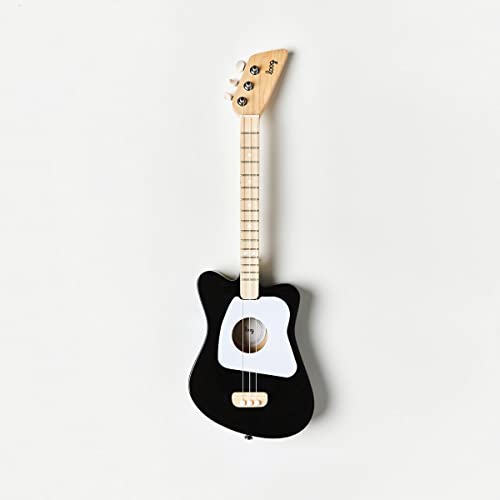 Loog Mini Acoustic kids Guitar for Beginners 3-strings Ages 3+ Learning app and lessons included Black