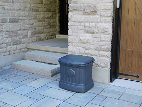 FCMP Outdoor All Weather Outdoor Salt and Sand Storage Bin, Granite Grey