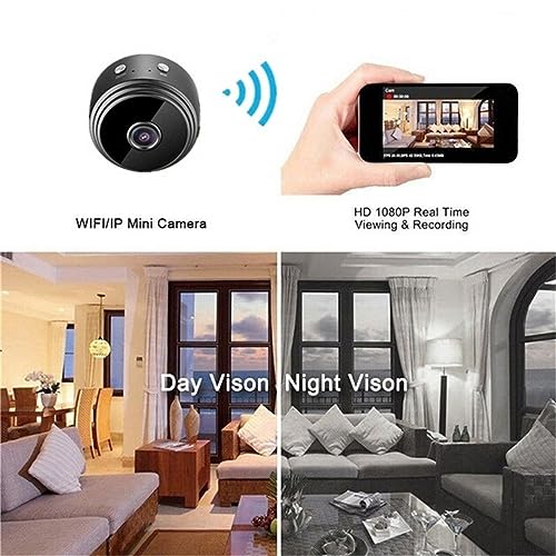 Gosuguu Mini 1080P HD Camera Wireless WiFi for Home - Security Cam Night Vision Motion Detects with 360Β° Adjust Snake Tube,Built-in 320mA Battery,Support 2.4GHZ WiFi