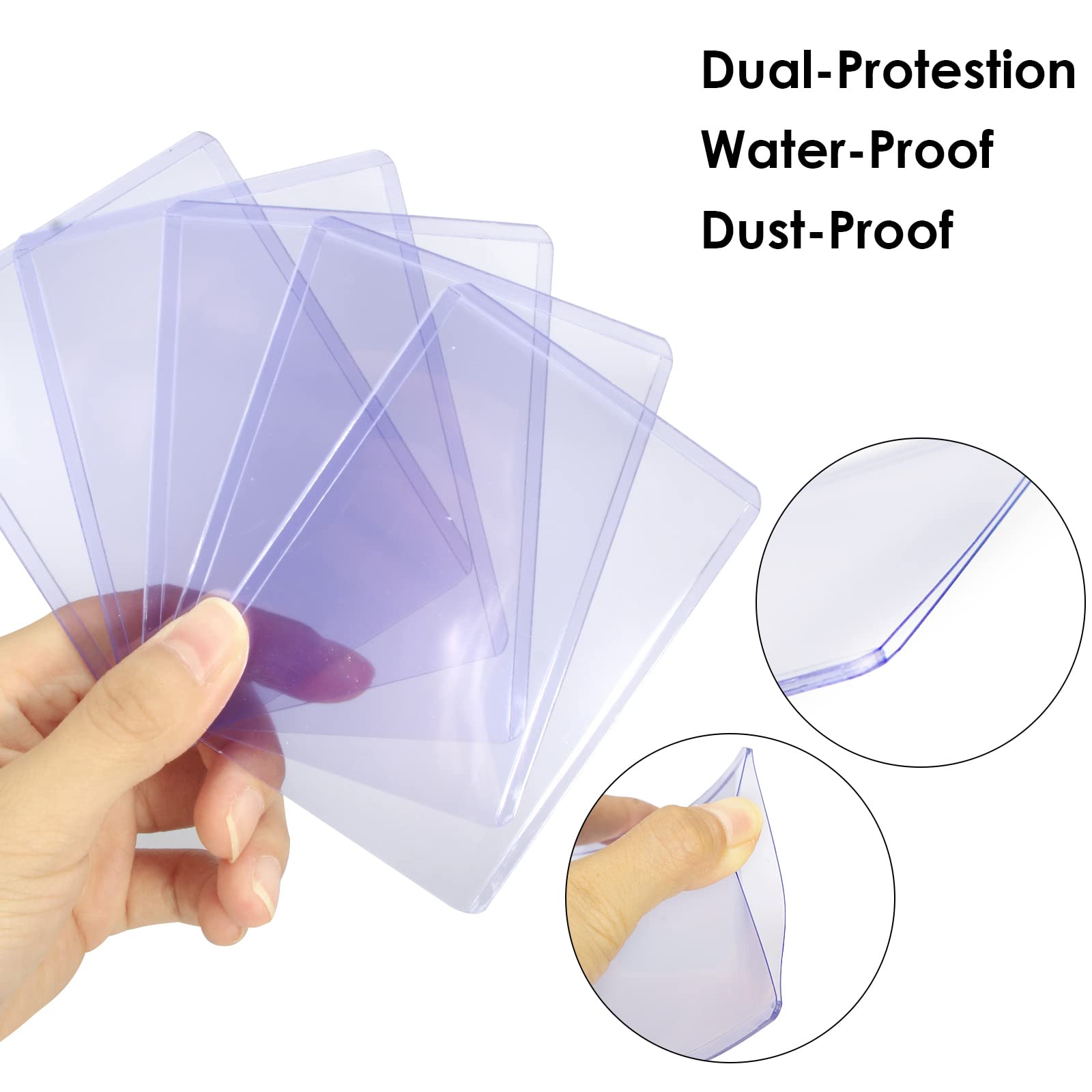 CampFENSE 3" x 4" Trading Card Top Loader, Clear Card Sleeves for TCG Cards (50 Count), Hard Plastic Top Loader Card Holders Fits YGO, MTG, Baseball Football Card
