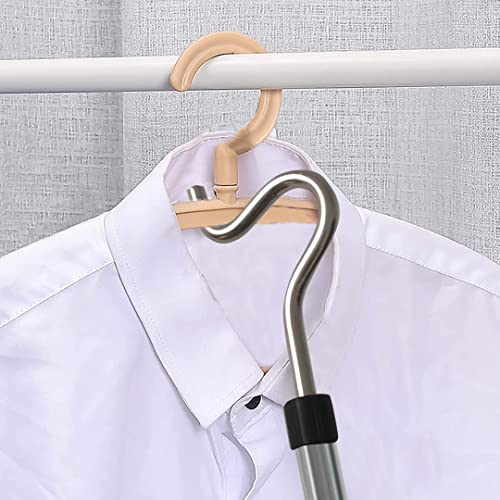 Frebuta Adjustable Long Reach Stick Clothes Poles Extend Closet Hook Pole 37 to 66 Inch Sponge Handle S Hooks Convenient Storage, Shutters Pole, Ceiling Home Reacher Poles Stainless Steels Assist Tool