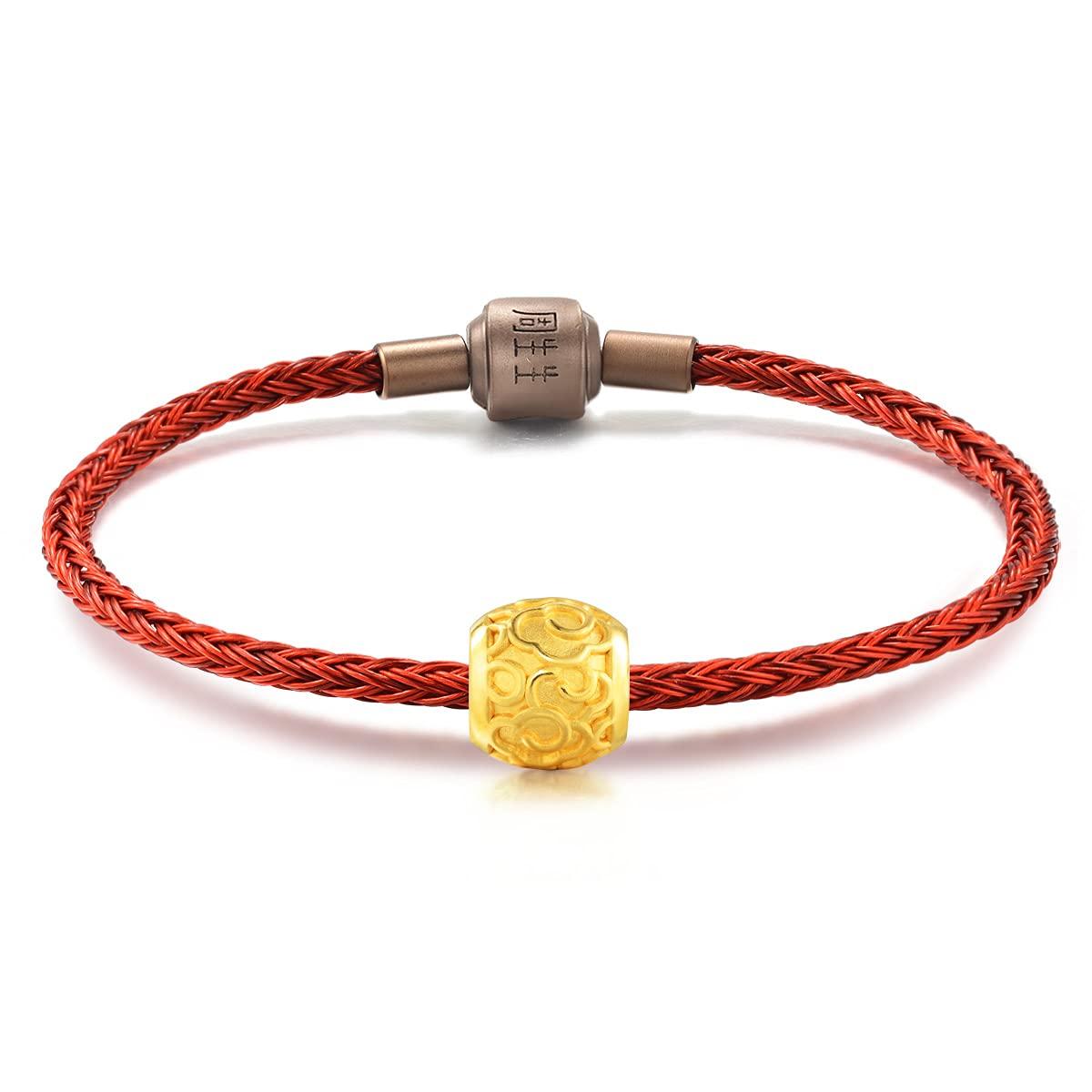 CHOW SANG SANG 999 24K Solid Gold Cloud Of Glory Charm Bracelet for Women 86337C