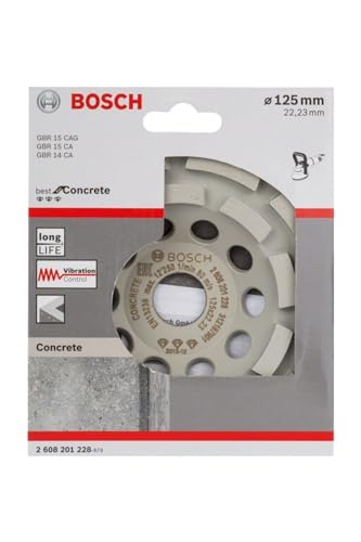 Bosch 2608201228 Diamond-Grinding Wheel for Concrete Layer, 0 V, White