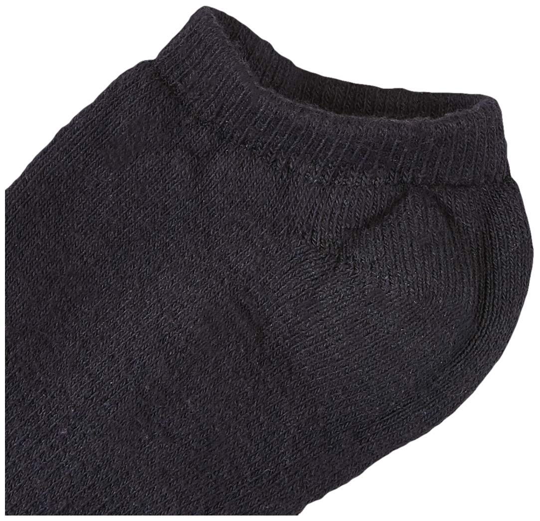 Champion mens Champion Men's Double Dry 6 Or 12 Pack Cotton-rich No Show Running Sock, Black (12 Pack), US