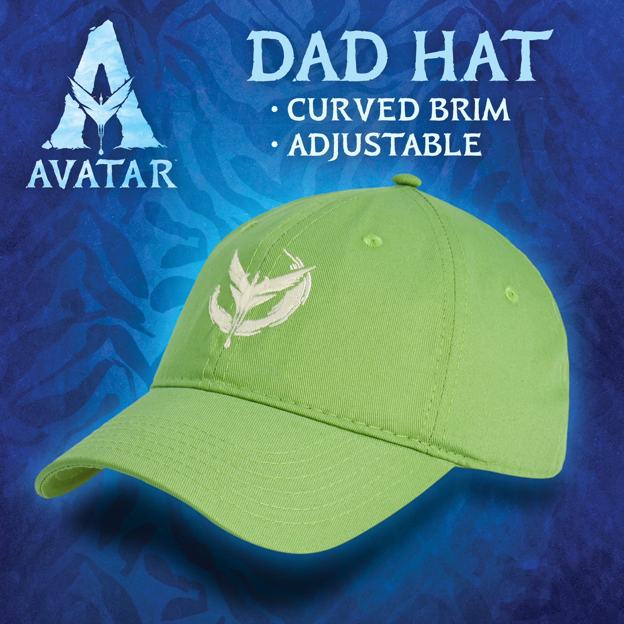 Concept One Disney Avatar: The Way of Water Dad Hat, Cotton Adjustable Baseball Cap with Curved Brim, Black, One Size