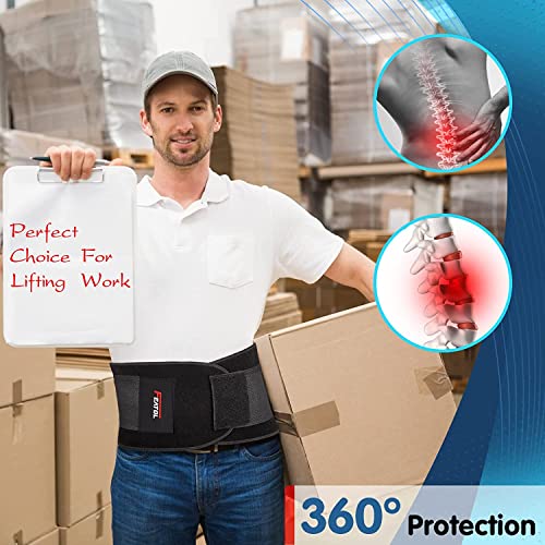 FEATOL Back Brace for Lower Back Pain, Back Support Belt for Women & Men, Breathable Lower Back Brace with Lumbar Pad, Lower Back Pain Relief for Herniated Disc, Sciatica, Large Size/ X Large Size (Waist :30''-38.6'')