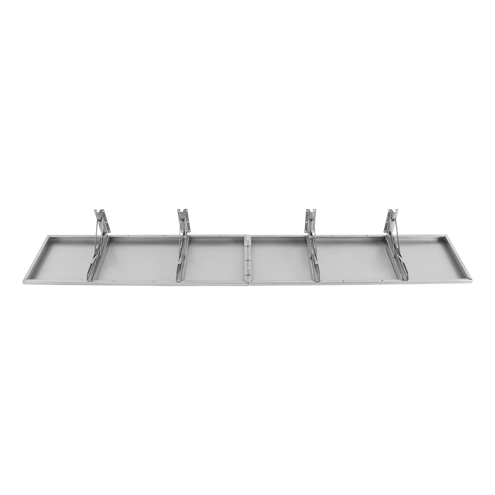 Emmliy Food Truck Shelf, 72" x12β Stainless Steel Drop Down Foldable Food Cart Concession Window Serving Shelf, Wire Drawing Surface (72" x12β)