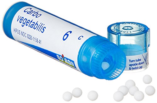 Boiron Carbo Vegetabilis 6C (Pack of 5), Homeopathic Medicine for Bloating and Gas