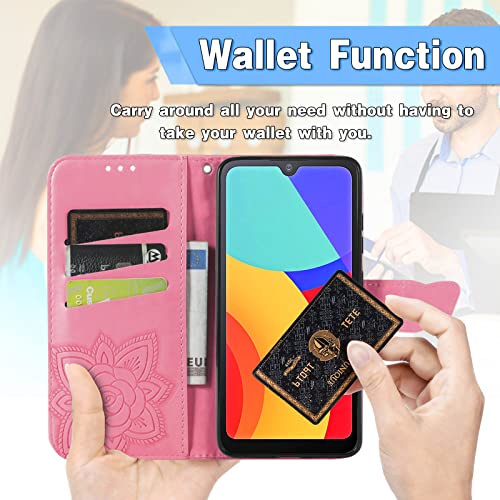 HUANGTAOLI Diamond Bling PU Leather Wallet Cover for Oppo A57 5G, Card Slots Stand Magnetic Closure Flip Phone Case for Oppo A57 5G