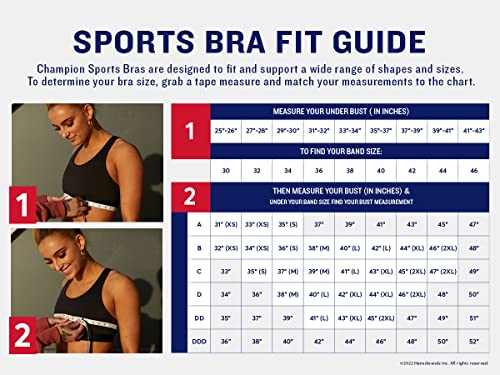 Champion womens Motion Control Zip Sports Bra, White, 38DD US