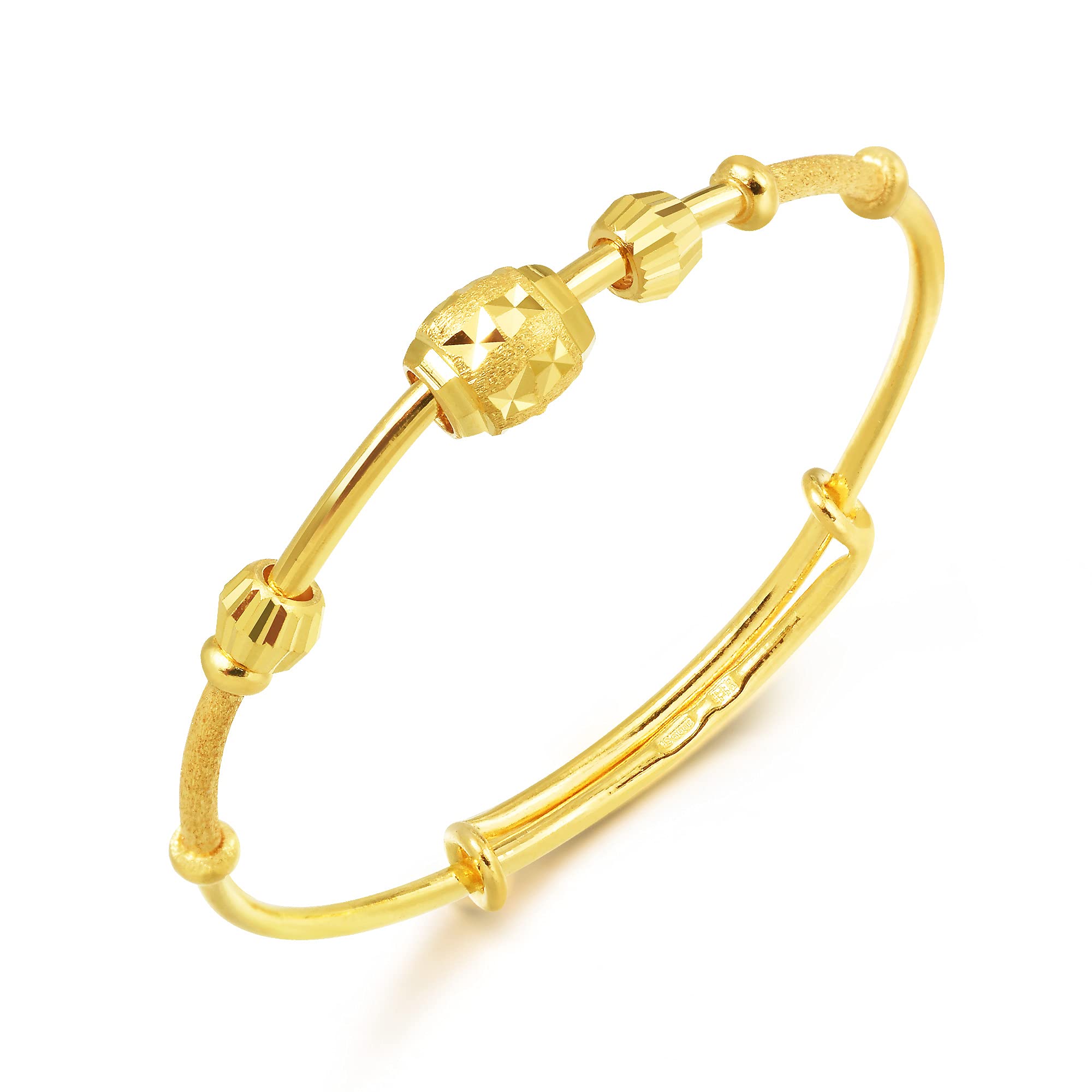 CHOW SANG SANG 999.9 24K Gold Price-by-Weight 5.31g Gold Adjustable Bangle for Tiny Size Gift 64731K