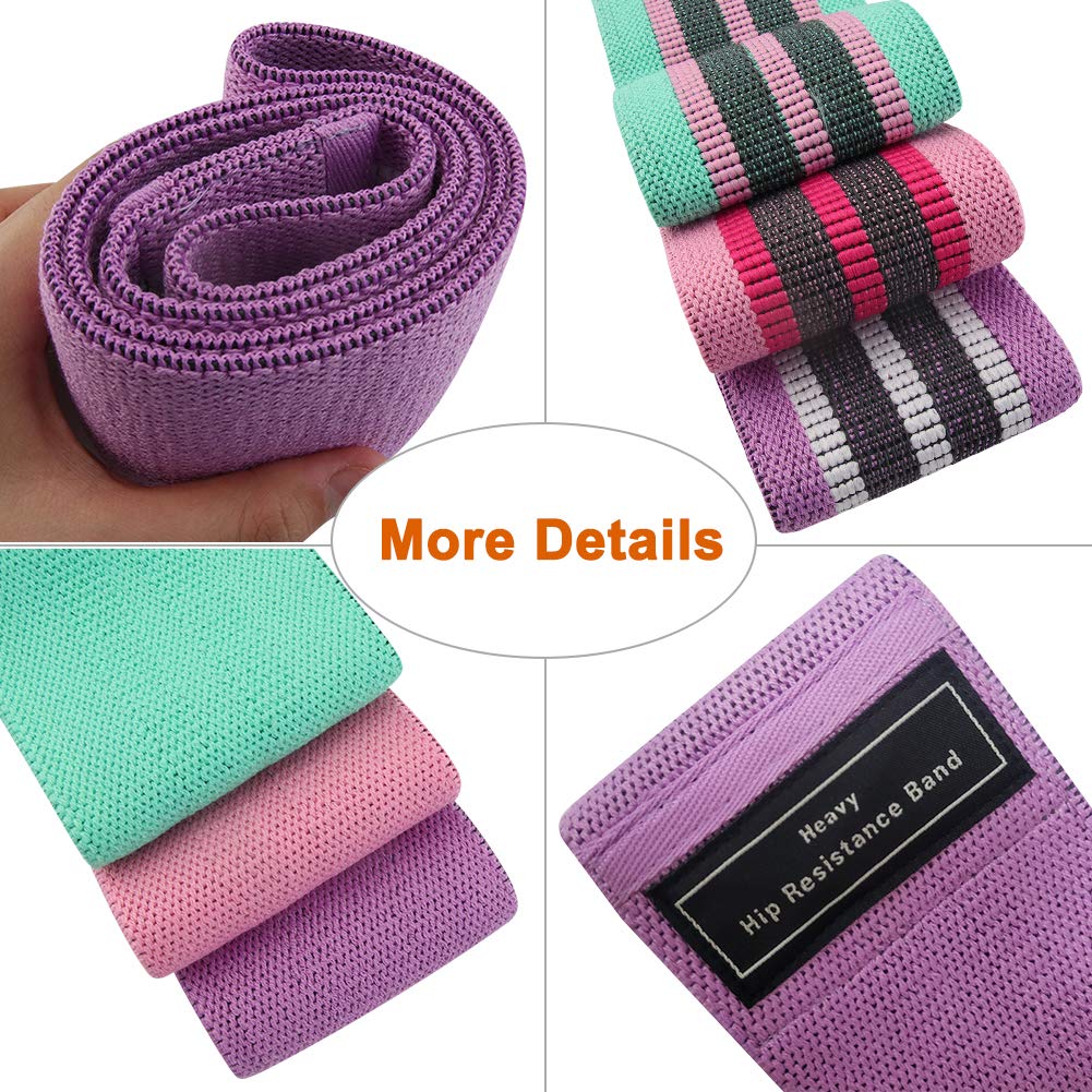 Bufccy Exercise Resistance Bands Set for Men Women Workout Bands Elastic Loops for Butt Glutes Yoga Crossfit Fitness