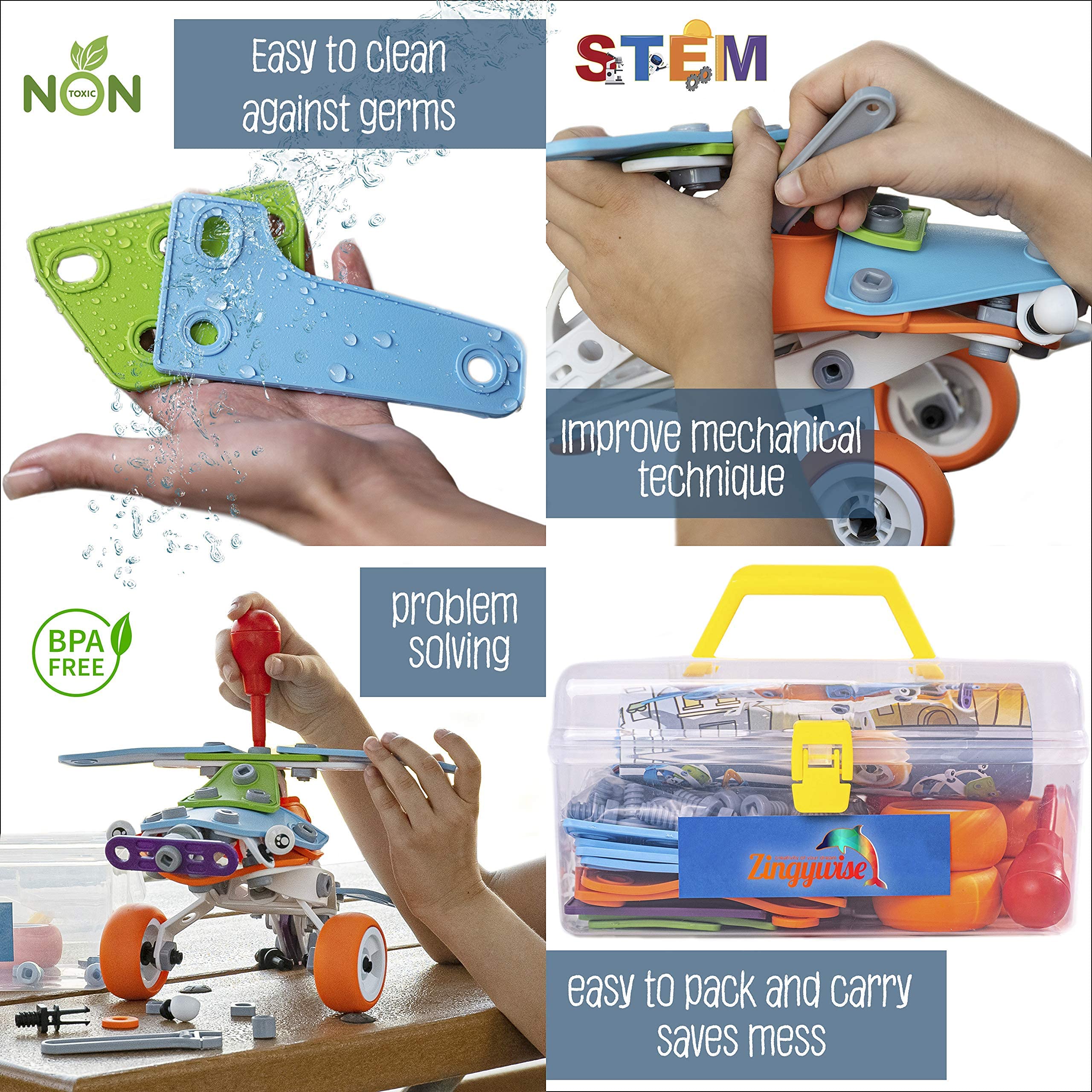 STEM Building Toy for 7-12 Years Old Boys 7-in-1 Models Kids Love to Build and Play 171Pcs Construction Set with Engineering Activity Kit Educational Toys for kids 5-7 Best Birhday Gift Toy for Kid