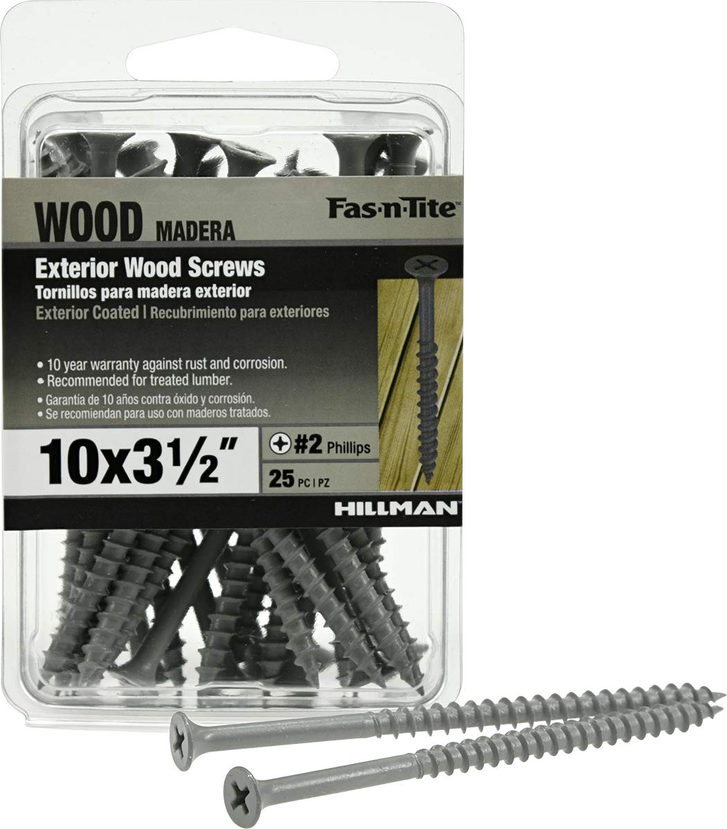 TV Non-Branded Items (Home Improvement) 42607 HILLMAN FASTENERS Extension Wood Screw (20 Pack), 10 x 3.5"