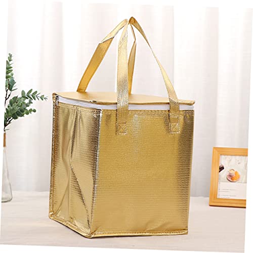NOLITOY 4pcs Storage Hiking Tote Take Cake Thermal Practical Take-out Baking Delivery Picnic Back Zipper Heat Insulation Item Pizza Insulated Small Warmer Bags Cooler Aging Out