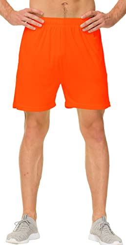 Cakulo Men's 5 Inch Running Tennis Shorts Quick Dry Athletic Workout Active Gym Training Soccer Shorts with Pockets Liner White 2XL