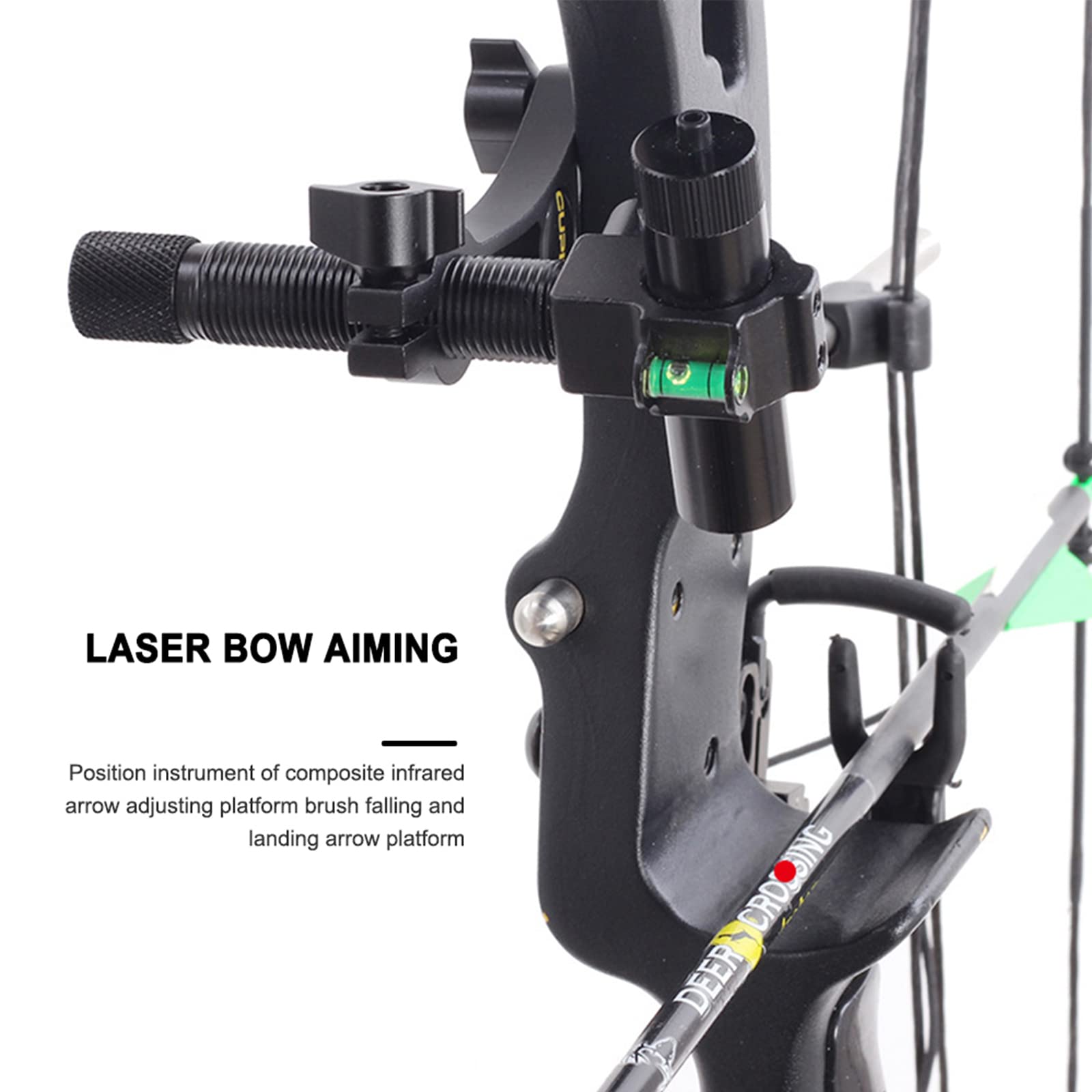 Compound Bow Red Sight TP117 Aluminum Center Aligner with 360 Degree Rotating Head and Body for Archery Hunting