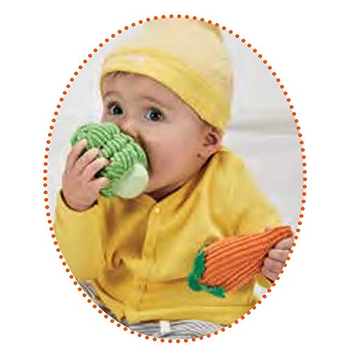 Stephan Baby Velour Plush Vegetable Rattle, Carrot