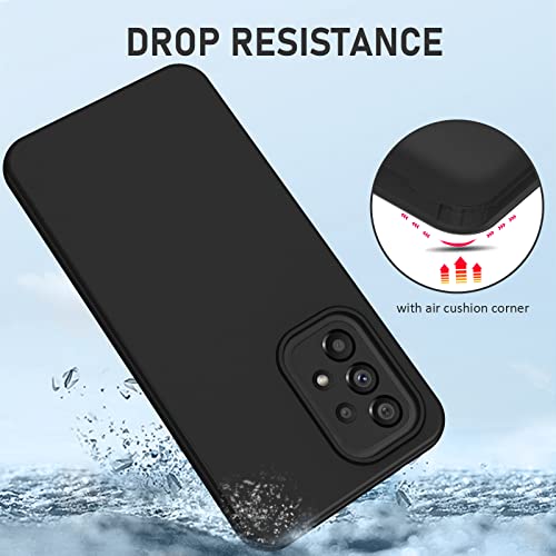 PUJUE for Samsung Galaxy A53 5G Case: Shockproof Protective Phone Cases - Soft Silicone TPU Slim Cell Shell - Cute Durable Rugged Matte Phone Covers (Black)