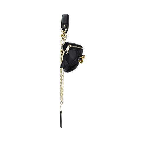Steve Madden Quilted Convertible Belt Bag Crossbody, Black