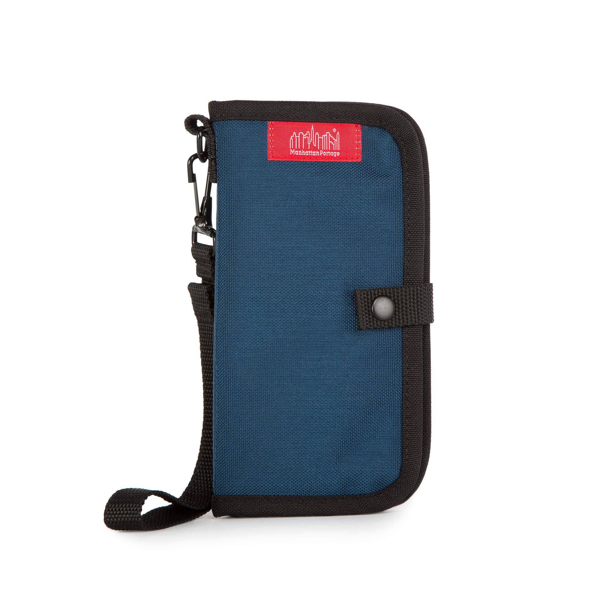 Manhattan Portage Continental Wallet (Navy, Snap closure, zippered compartments, credit cards, ID cards, cash, Thirteen pockets, 1000D)