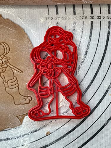 Premium Quality Ninja Turtle Raphael 6” Cookie Cutter and Mold Produced by 3D Kitchen Art