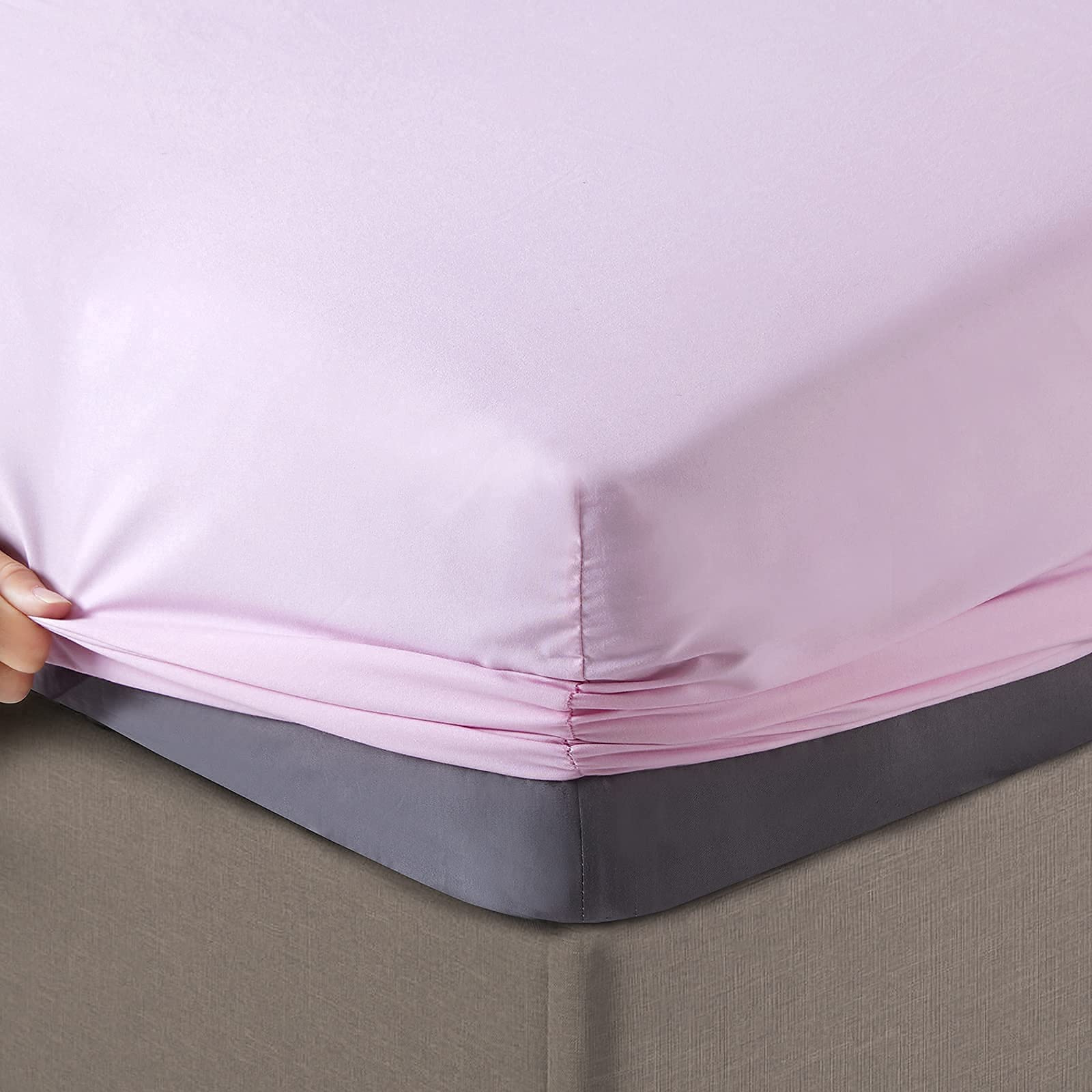 Chvonttow 6 Pieces King Size Bed Sheets Set Brushed Microfiber Sheets Set 1800 Thread Count Luxury Soft Bedding Sheets, Deep Pocket, Wrinkle, Fade Resistant (King, Pink)