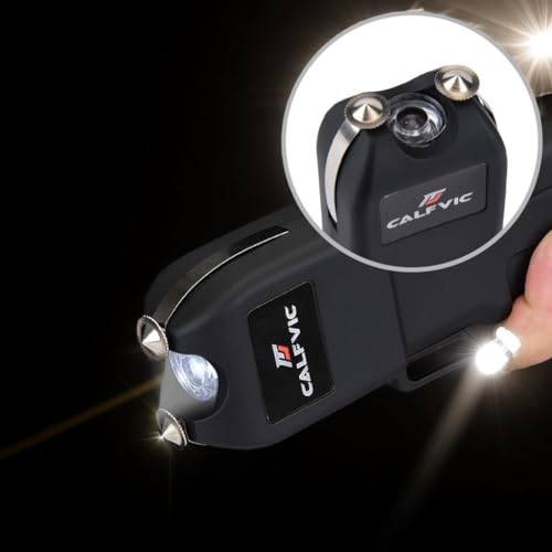 CALFVIC Stun Gun Safety Defense Flashlight with Holster for Women Men