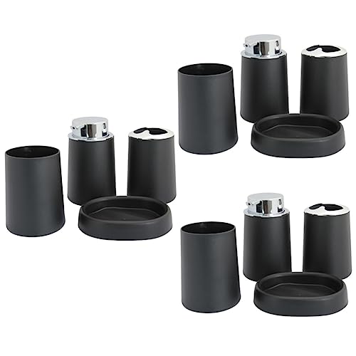 Cabilock 3 Sets Bathroom Set Makeup Accessories Bath Accessories soap Dish Tumbler rinsing Cup soap Lotion Dispenser Foam soap Dispenser Toilet Accessories take a Bath Washing Cup Plastic