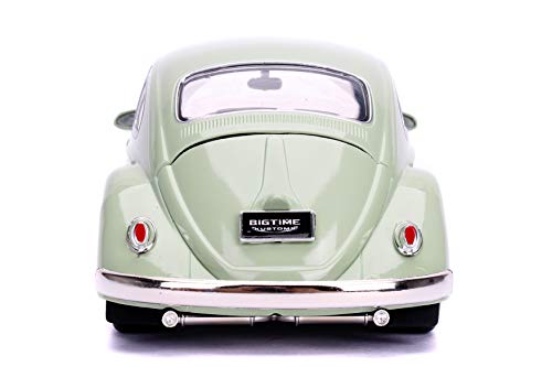 Bigtime Kustoms 1:24 1959 Volkswagen Beetle Die-cast Car Light Green, Toys for Kids and Adults