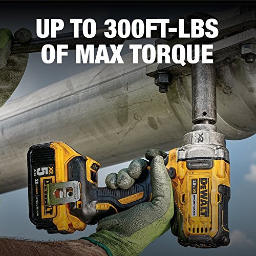DEWALT 20V MAX* XR Cordless Impact Wrench Kit with Detent Pin Anvil, 1/2-Inch (DCF894P2)