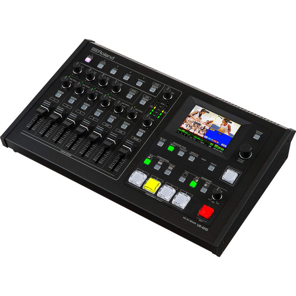 Roland VR-4HD HD AV Mixer with AKG K 240 Studio Pro Semi-Open Stereo Headphones & XLR Cable Bundle