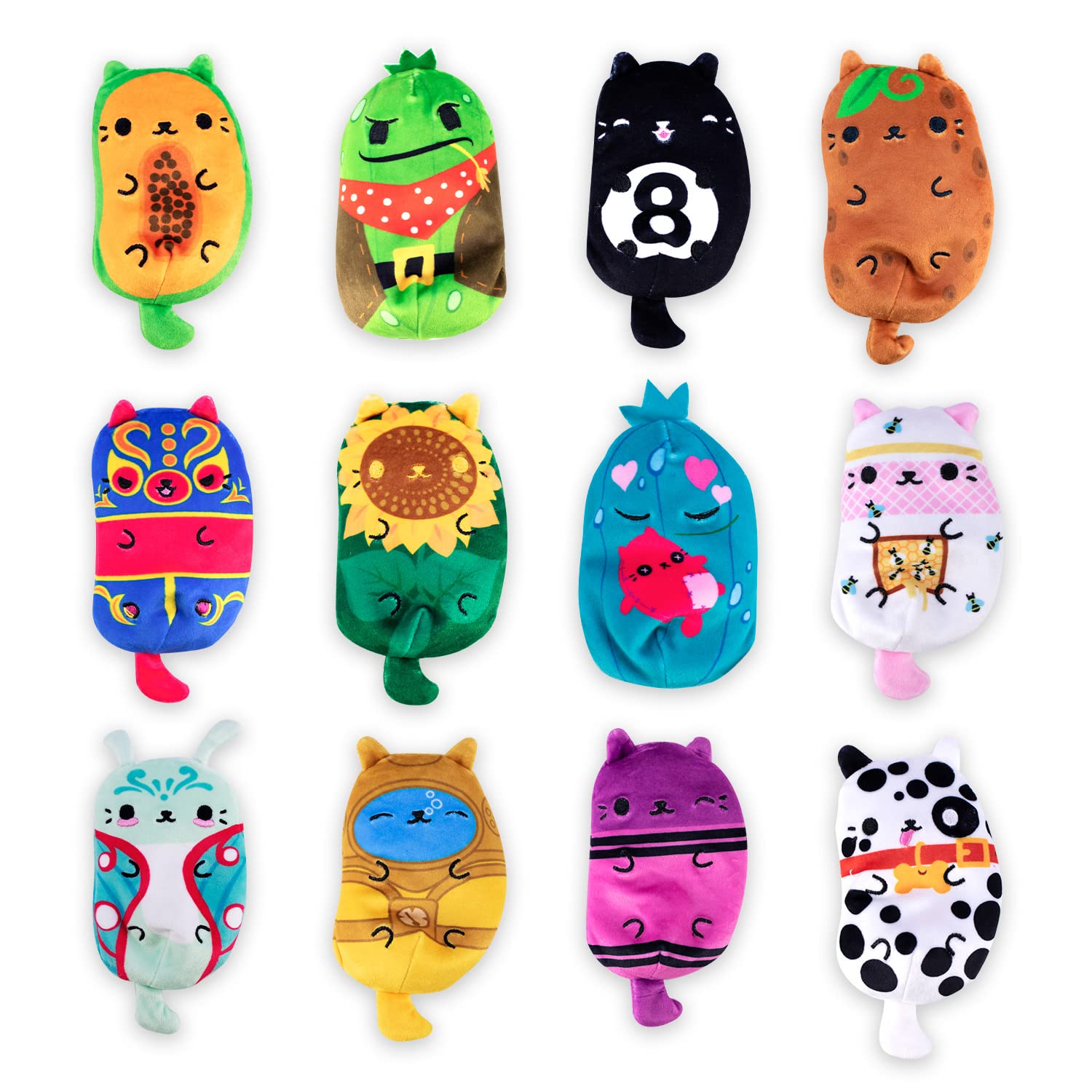 Cats vs Pickles 2pk Mystery Bags Gold Wave 4 inch Bean Filled Plushies