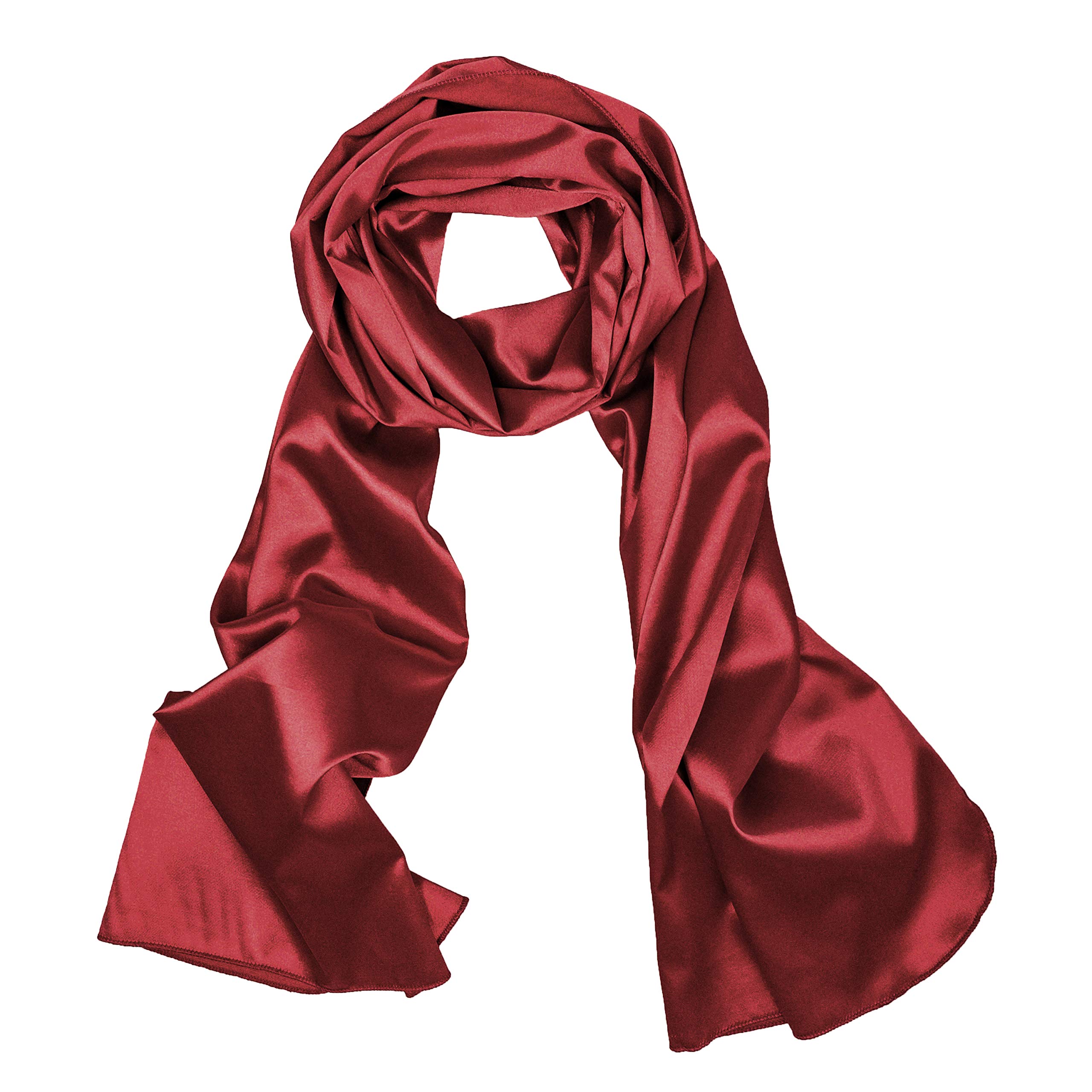 BOLEROSE Satin Shawl Bridesmaid Wedding Wrap Scarf Pashmina (Hot Pink)