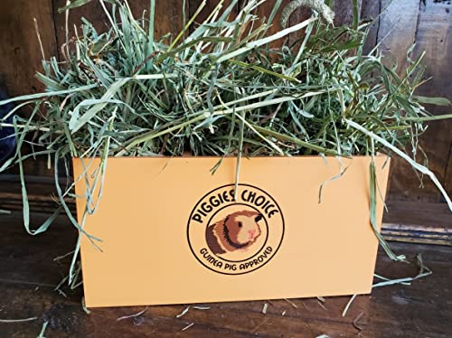 Piggies Choice Hay Feeder Natural Pine Wood Arch Guinea Pig Hay Rack with Option to Attach to Cage (Mango with Bottom)
